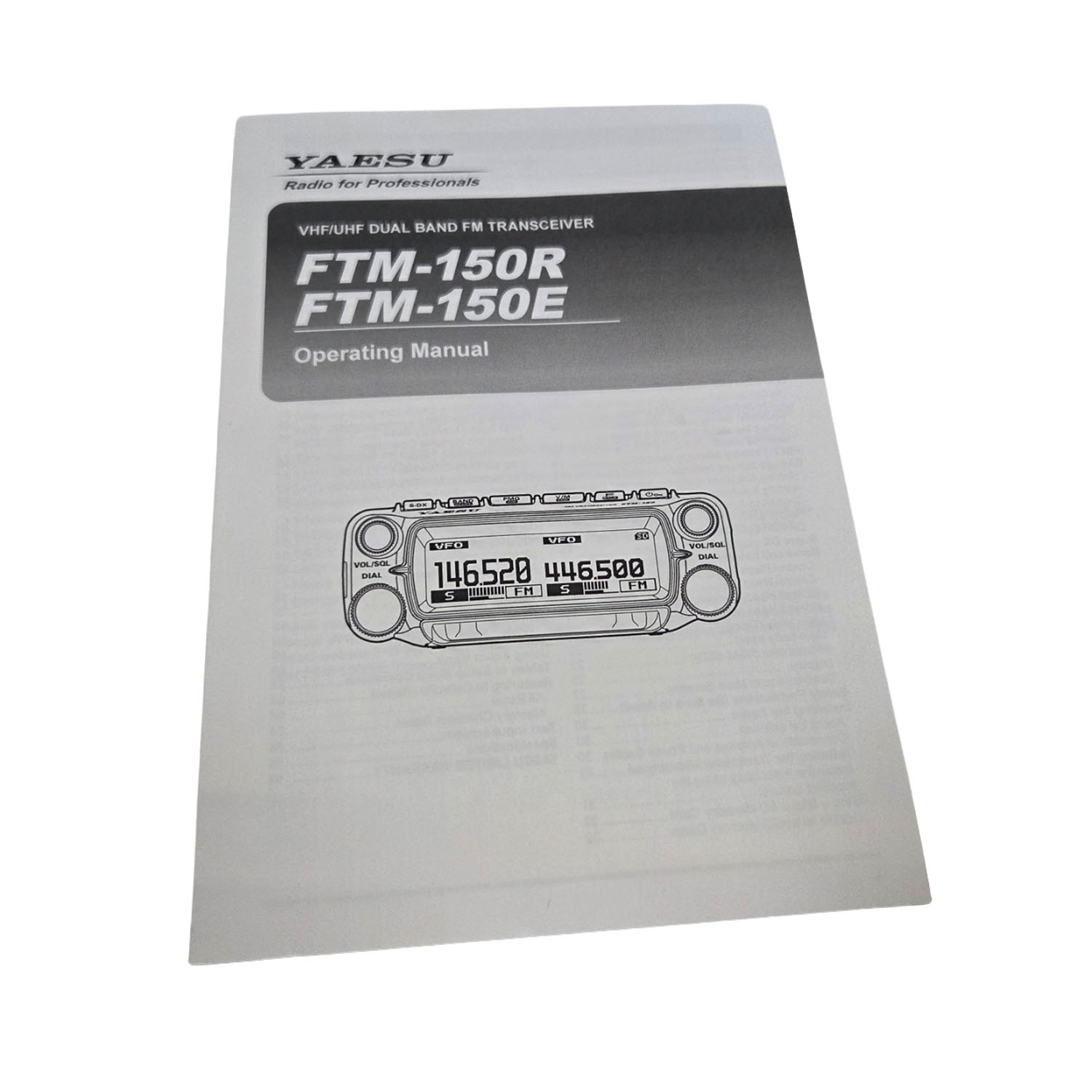 FTM-150 Bedienungsanleitung Englisch | Englisch | SW12793.E