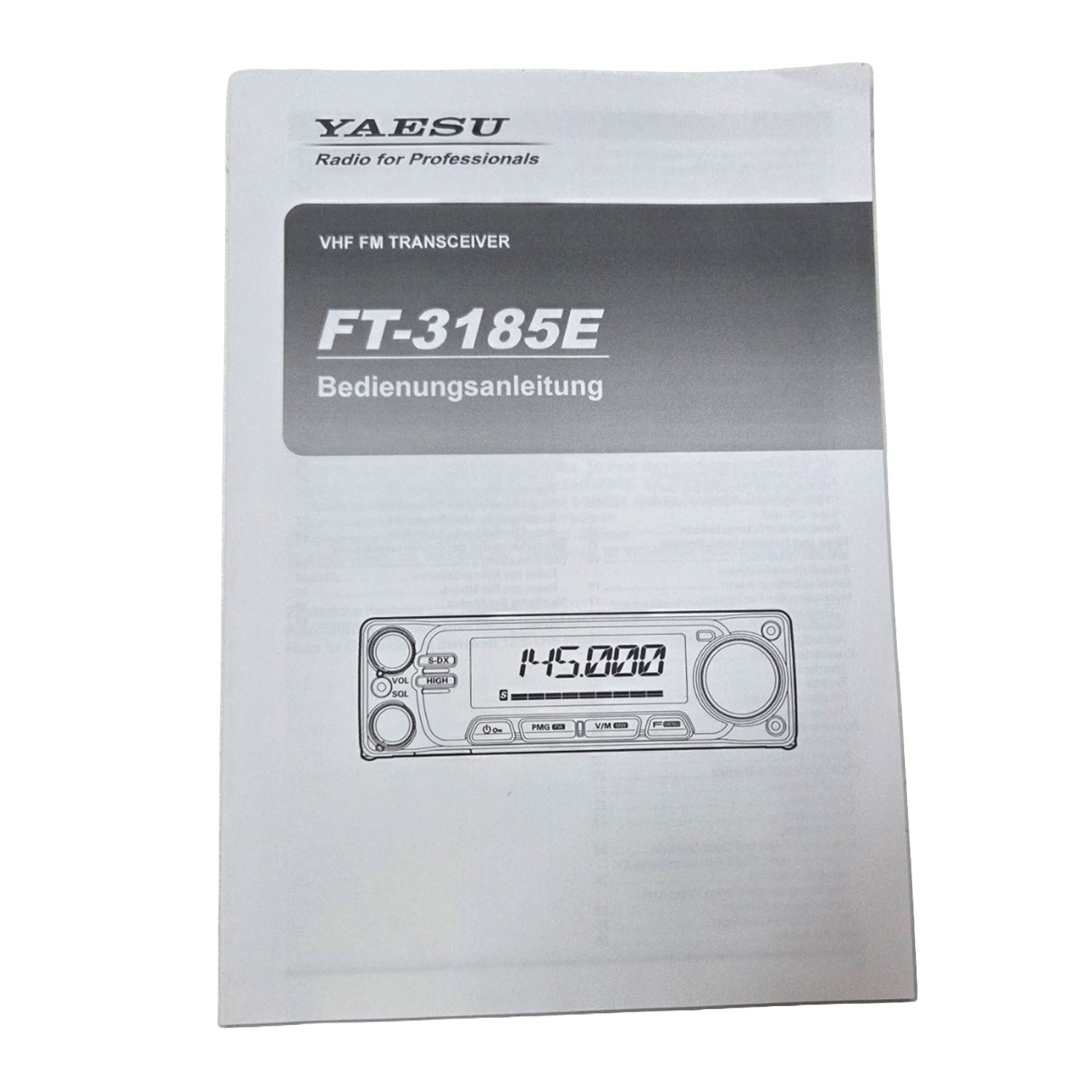 FT-3185 Bedienungsanleitung Deutsch | Deutsch | SW12792.G