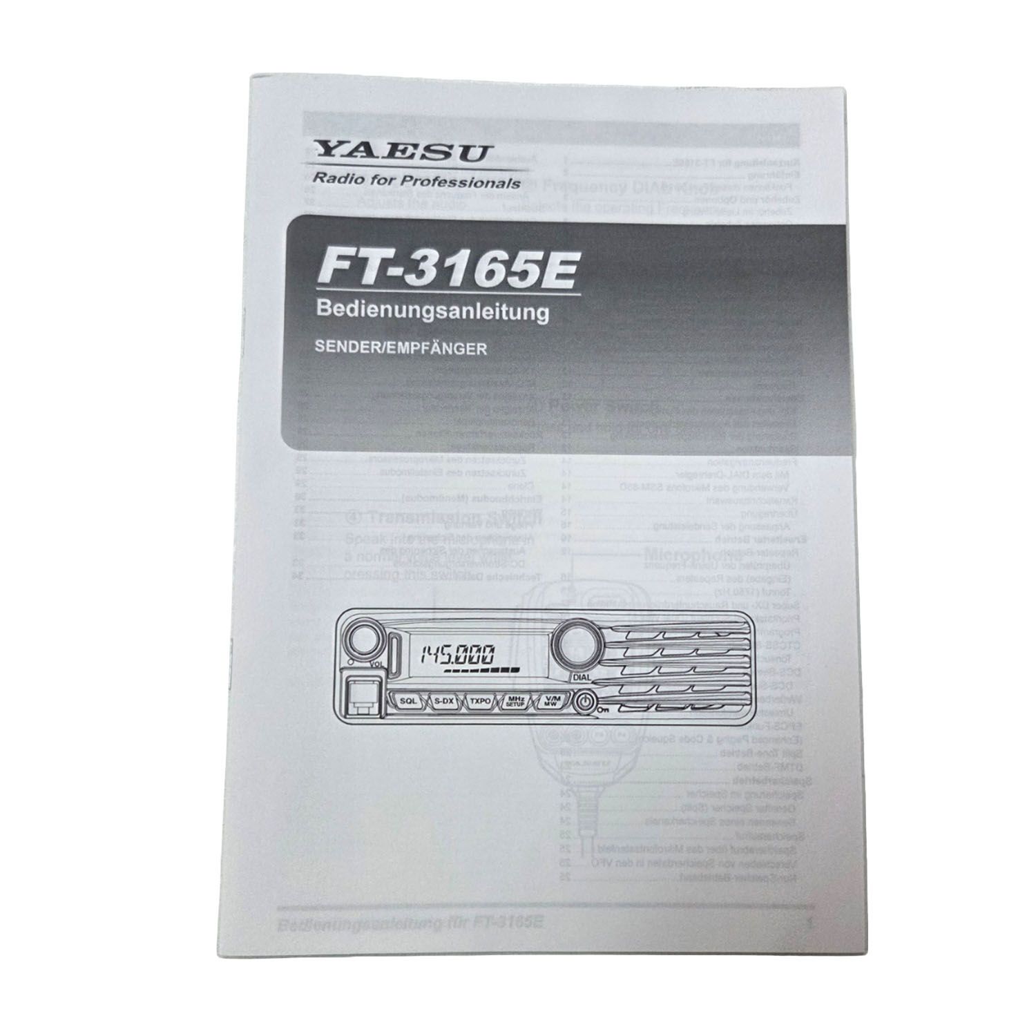 FT-3165 Bedienungsanleitung Deutsch | Deutsch | SW12791.G